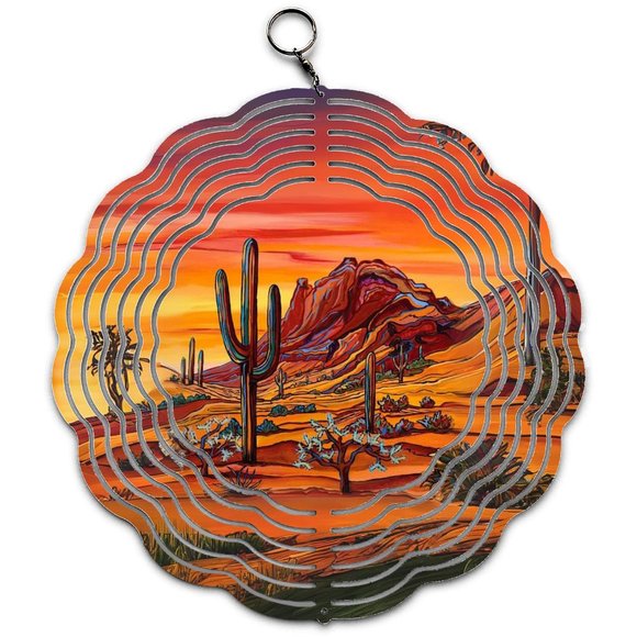 Design | Artistic Colorful Sunset Desert Design Wind Spinner | Poshmark